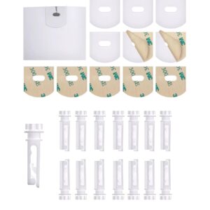 40 Sets of Clear Vertical Blind Repair Tabs Blind Fixers Vertical Blind Slat Replacement (80 PCS) with 15 PCS White Vertical Blind Stem Parts for Carrier Clips Replacement Vertical Blind Repair Kit