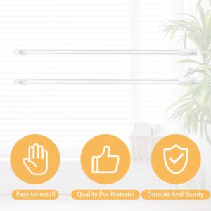 2pcs Blind Wand Vertical Blinds Replacement Parts Blind Rod with Hooks, Clear Acrylic Blind Tilt Wand Replacement Blind Opener Long Window Blind Stick Tilt Rod(17inch)