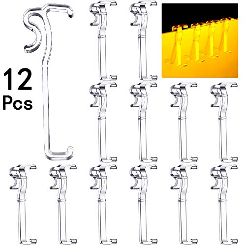 2.5 Inch Valance Clips Window Blind Clips Clear Plastic Valance Retainer Clips Hidden Valance Clips for Horizontal Blind Valance (12 Pieces)