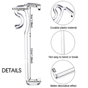 2.5 Inch Valance Clips Window Blind Clips Clear Plastic Valance Retainer Clips Hidden Valance Clips for Horizontal Blind Valance (12 Pieces)