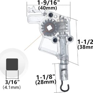 Cutelec 4pcs Wand Tilter for 2" Low Profile Horizontal Blinds Tilt Mechanism Hook Connection with Square Shaped Gear Low Rail Blinds Accessory