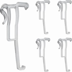 6pcs 3-1/4" valance clips clear plastic hidden retainer holder for window blind valance,horizontal faux & wood blinds cover hold clip