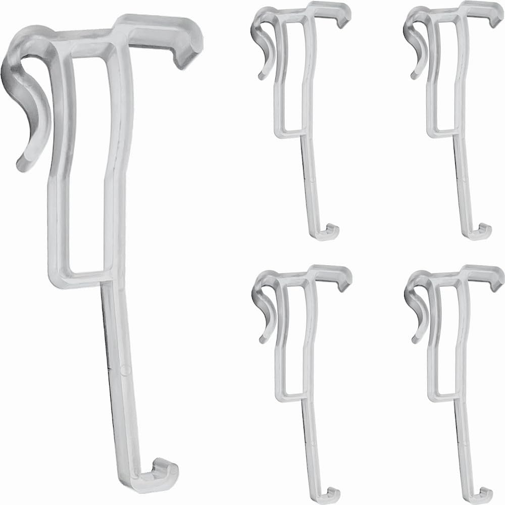 6pcs 3-1/4" Valance Clips Clear Plastic Hidden Retainer Holder for Window Blind Valance,Horizontal Faux & Wood Blinds Cover Hold Clip