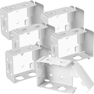 hotop blind brackets 2.5 inch low profile box mounting bracket for window blinds, white（6）