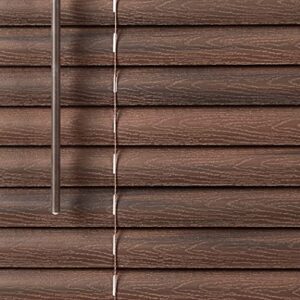 Achim Home Furnishing Cordless GII Luna 2" Slat Mahogany Venetian Window Blinds 39" W x 64" L