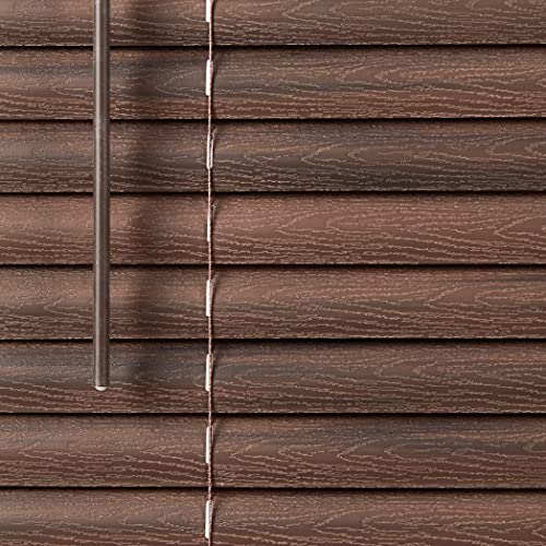 Achim Home Furnishing Cordless GII Luna 2" Slat Mahogany Venetian Window Blinds 39" W x 64" L