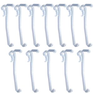 hitefu 20pcs valance clips, 3.5 inch plastic window blind valance replacement clips, clear hidden valance clips for horizontal blinds valance