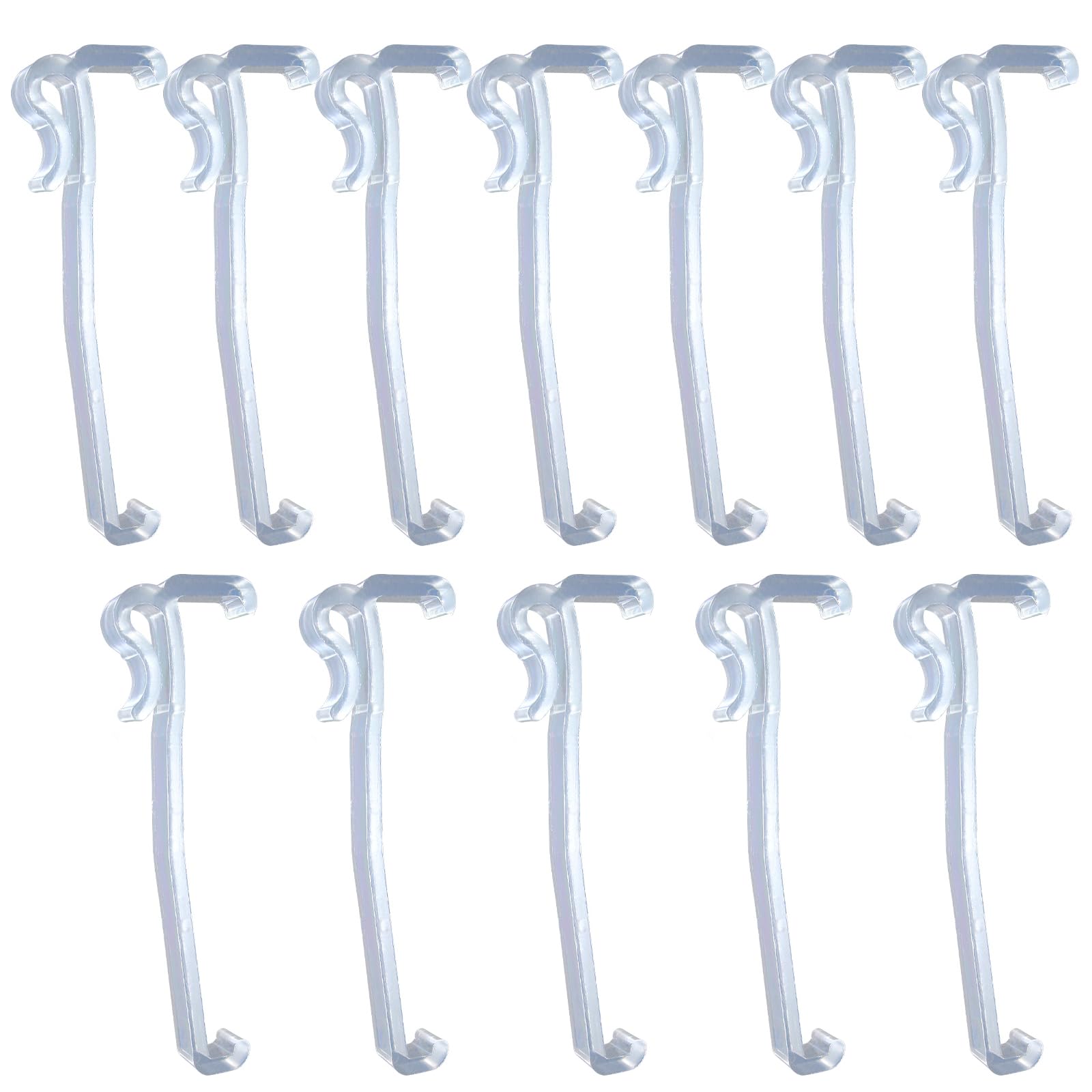 Hitefu 20PCS Valance Clips, 3.5 Inch Plastic Window Blind Valance Replacement Clips, Clear Hidden Valance Clips for Horizontal Blinds Valance