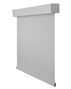 calyx interiors blackout roller shade with valance, thermal insulating blind, cordless, 34" w x 60" h, light gray