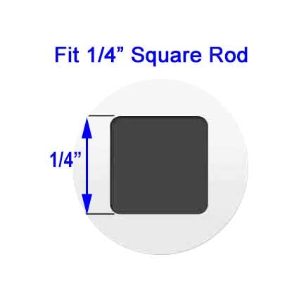 Cord Titler for Horizontal Blinds (Square HP White & Silver, Pack of 1)