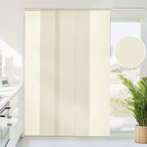 chicology sliding door blinds , blinds for sliding glass doors , sliding glass door blinds ,room divider , vertical blinds for patio doors brunch cream (light filtering) w:46-86 x h: 0-96 inch