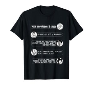 disney villains movie quotes circle portrait graphic t-shirt t-shirt