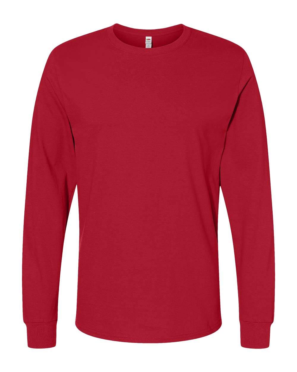 Fruit of the Loom Adult Iconic Long Sleeve T-Shirt M True RED