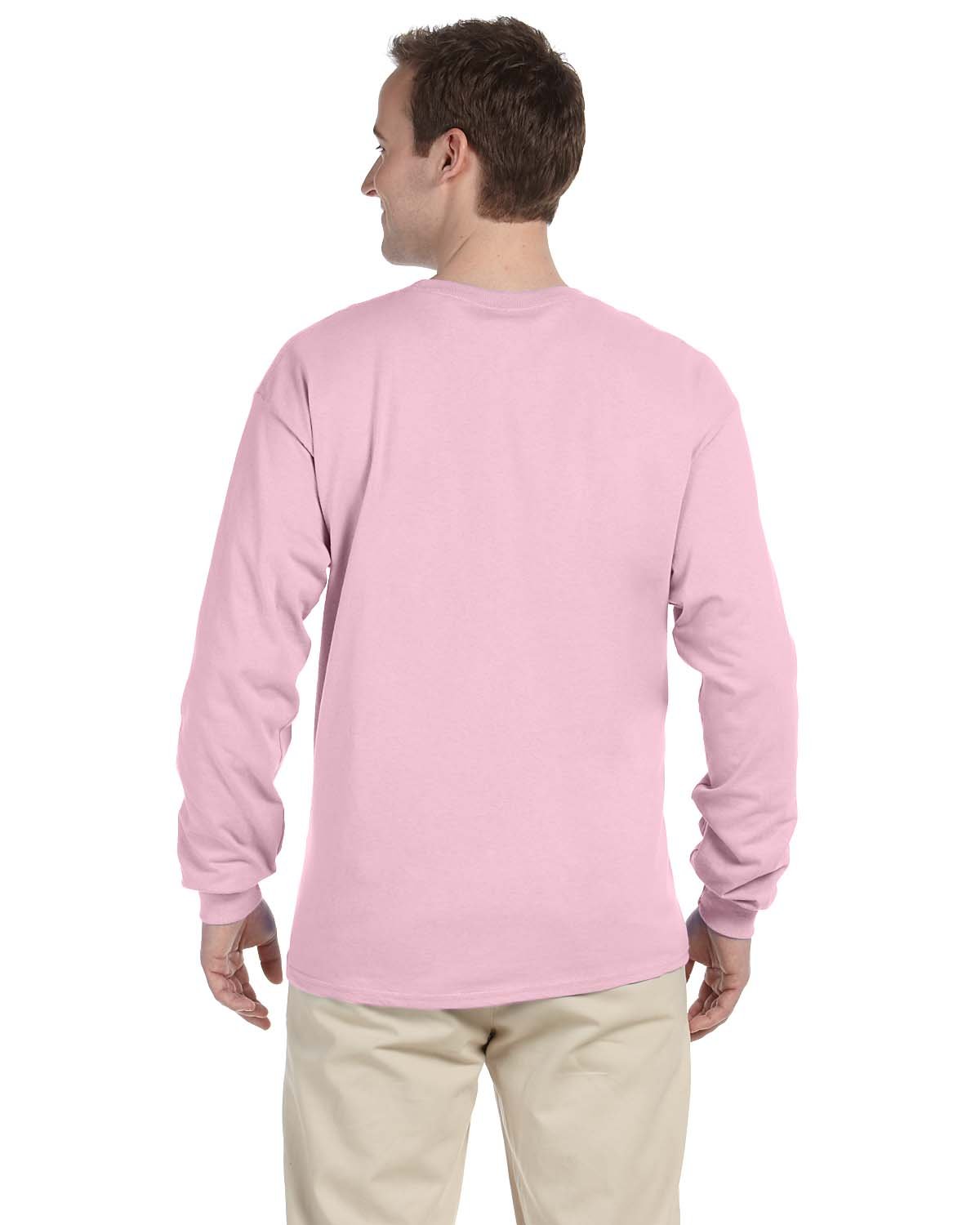 Fruit of the Loom Adult 5 oz. Long-Sleeve T-Shirt, Classic Pink, M