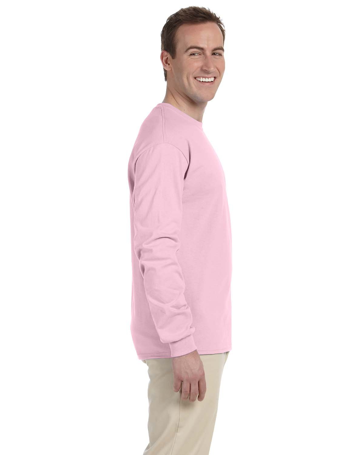 Fruit of the Loom Adult 5 oz. Long-Sleeve T-Shirt, Classic Pink, M