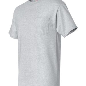 Hanes Beefy-T Adult Pocket T-Shirt Grey L