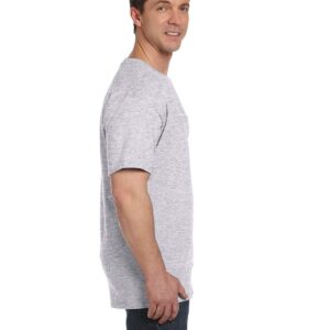 Hanes Beefy-T Adult Pocket T-Shirt Grey L