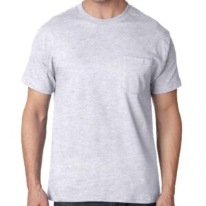 Hanes Beefy-T Adult Pocket T-Shirt Grey L