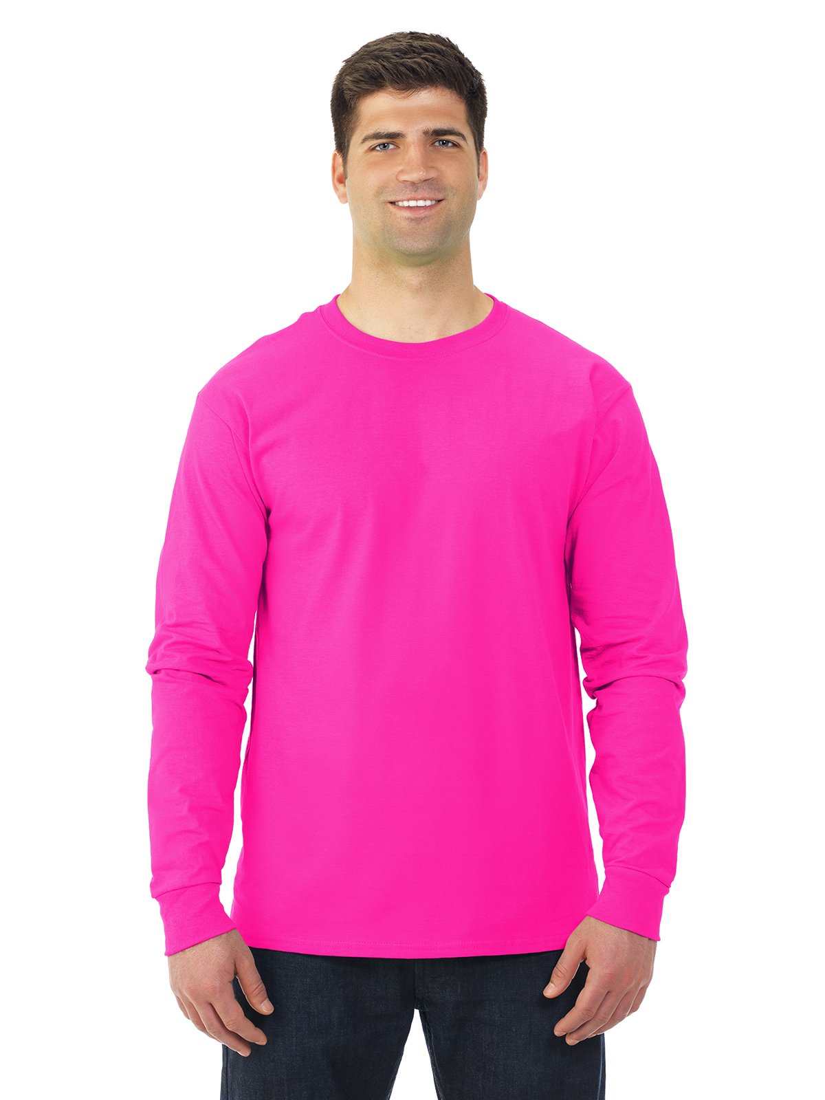 Fruit Of The Loom Adult HD Cotton Long Sleeve Crew T-Shirt, JZ4930R, M