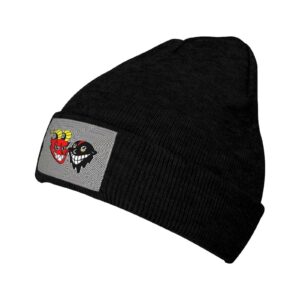 lil darkie knit hat winter summer warm skull cap for womens and mens beanie hat black