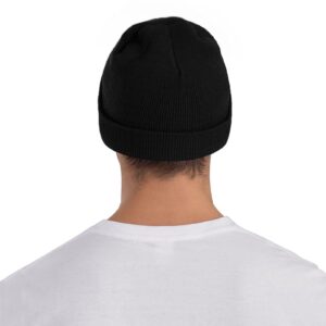 Lil Darkie Knit Hat Winter Summer Warm Skull Cap for Womens and Mens Beanie Hat Black