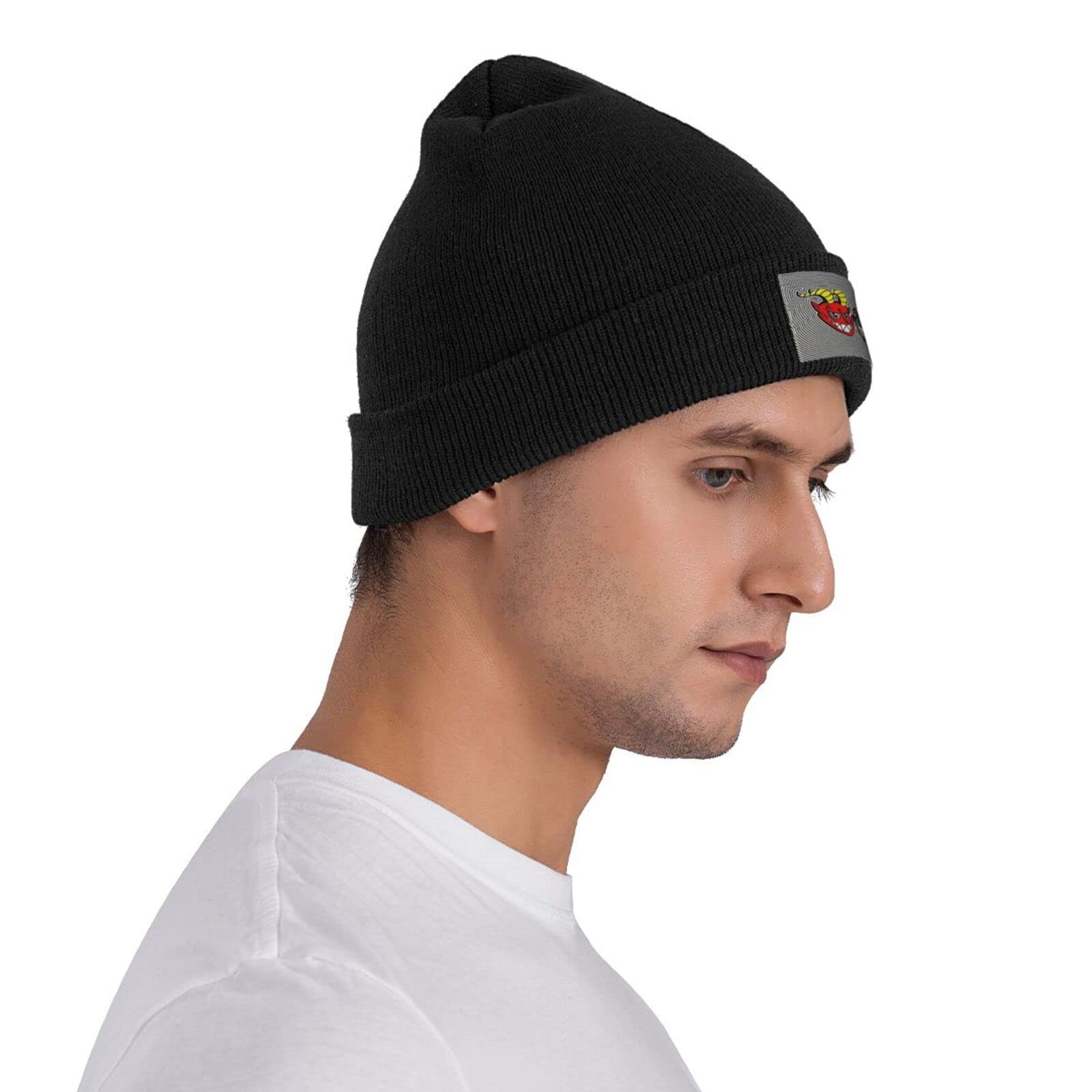 Lil Darkie Knit Hat Winter Summer Warm Skull Cap for Womens and Mens Beanie Hat Black