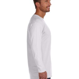 Hanes 4.5 oz., 100% Ringspun Cotton nano-T Long-Sleeve T-Shirt, Medium, ASH