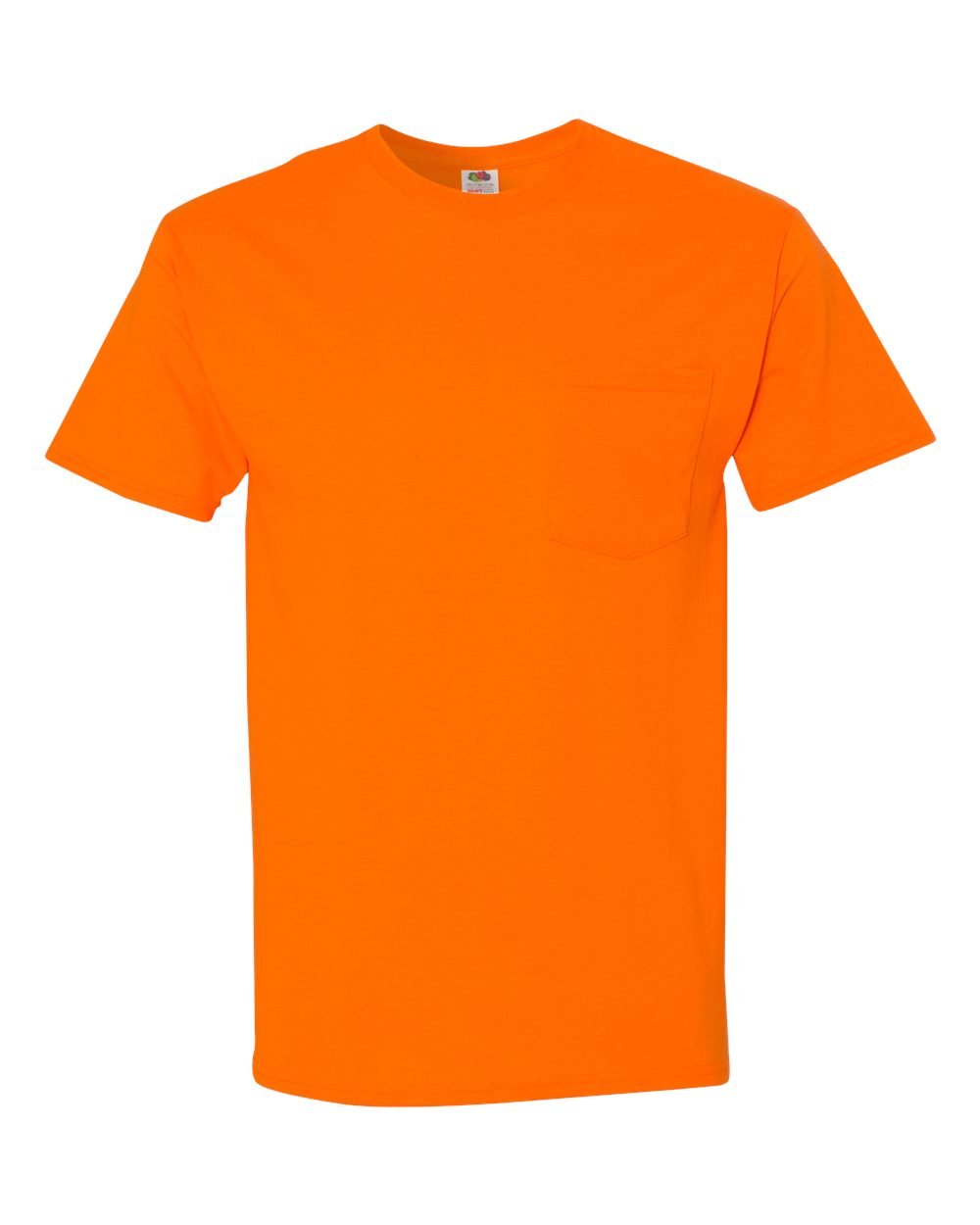 Fruit of the Loom 100% Heavy Cotton HD Pocket T-Shirt, Large, SAFETY ORANGE