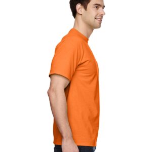 Fruit of the Loom 100% Heavy Cotton HD Pocket T-Shirt, Large, SAFETY ORANGE