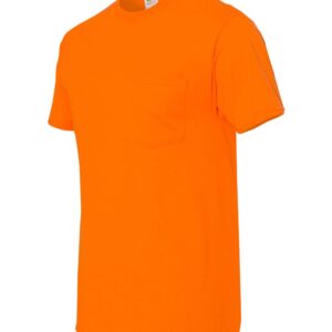 Fruit of the Loom 100% Heavy Cotton HD Pocket T-Shirt, Large, SAFETY ORANGE