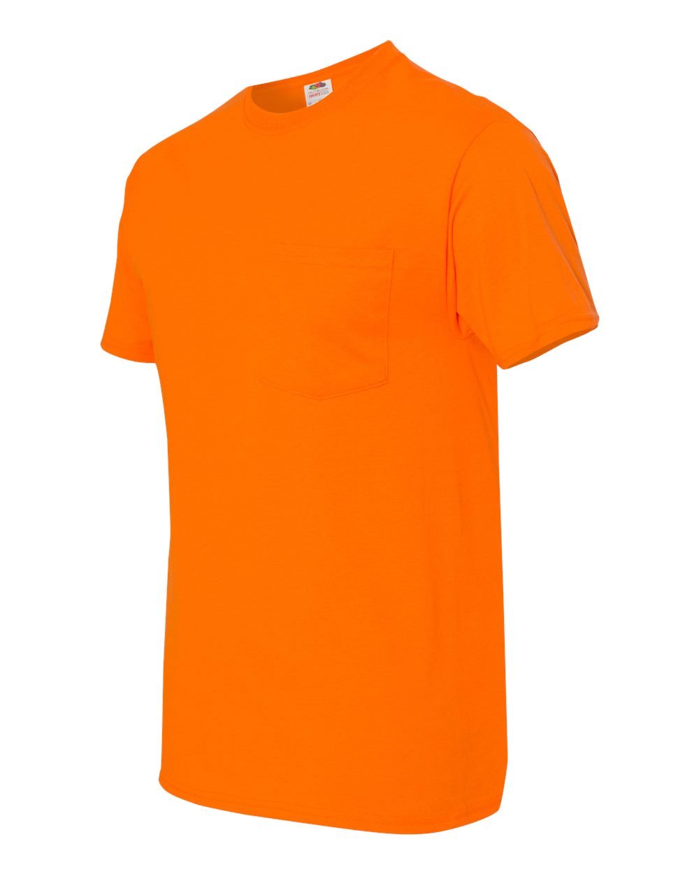 Fruit of the Loom 100% Heavy Cotton HD Pocket T-Shirt, Large, SAFETY ORANGE