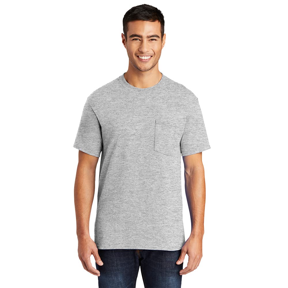 Port & Company Tall Core Blend Pocket Tee Ash