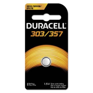 duracell d303357pk button cell silver oxide calculator/watch battery 303/357 1.5v 1/ea