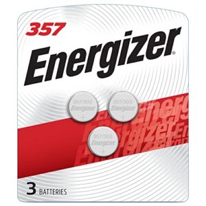 energizer lr44 battery, silver oxide 303, 357, ag13, or sr44 1.5 volt batteries (1 battery count) - packaging may vary