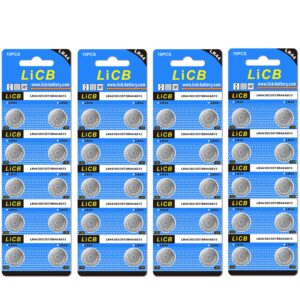 licb 40 pack lr44 ag13 357 303 sr44 batteries 1.5v button coin cell battery