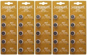 loopacell 25 sr44w sr44 357 v357 silver oxide watch battery