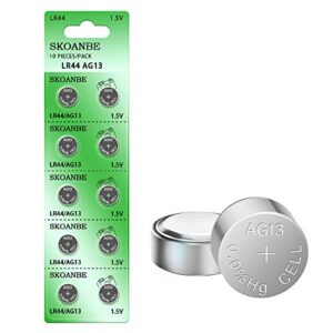 skoanbe 10pcs ag13 lr44 303 a76 357 sr44 1.5v battery button coin cell batteries