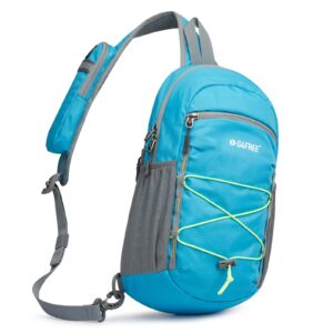 G4Free Sling Bag Backpack RFID Blocking Crossbody with Front Pocket Hiking Daypack Outdoor Chest Bag for Women Men Blue