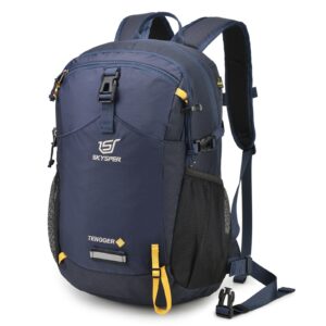 skysper small daypack 20l hiking backpack lightweight travel day pack with waist strap for women men(navyblue)