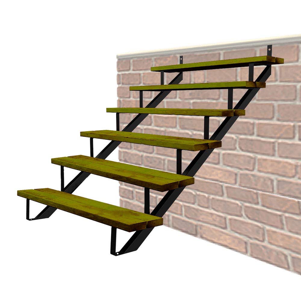 Steel Stair Step Riser - 6 Step for Deck Height 50 inches Stair Stringer Step Stringer