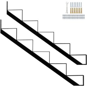 Zwinz Steel Stair Stringer 5 Step, Metal Stair Stringers for Deck Height 42 inches, Steel Stair Step Riser for Outside Stairs (2Pack)