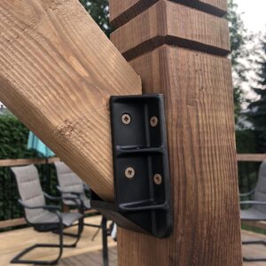 Fence & Deck Rite stair railing hangers, fits standard 2X 4 railings (actual 1 ½” x 3 ½”) Reinforced black polypropylene. 4 sets (8 pcs)