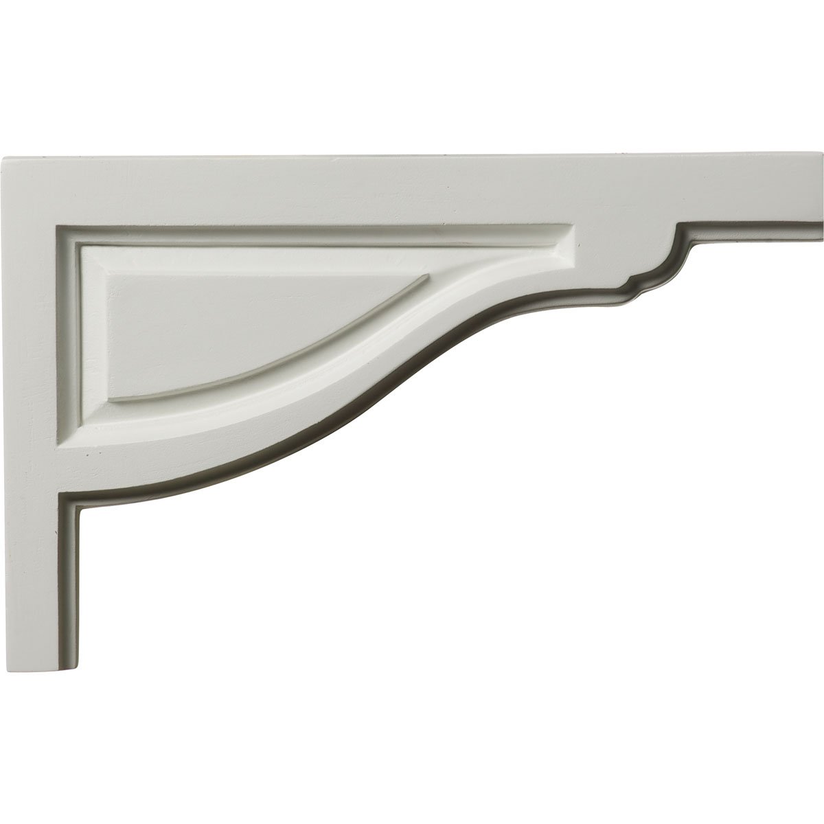 Ekena Millwork SB11X07TR-R Large Traditional, Right Stair Brackets, 11 3/4"W x 7 3/8"H x 1/2"D, Primed