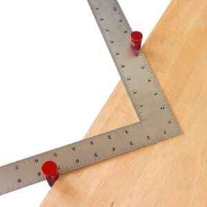 2Sets Tall Stair Gauges for Framing Square with Holder and Rafter Lengthen Anti-Lost Non-Slip Framing Square Stops Stair Gauge Knobs for Circular Saw, Carpentry Squares, Stair Stringer Layout Tool