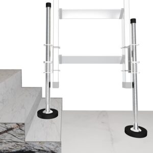 tougher ladder leveler pair,ladder accessories tools working on stairs, adjustable ladder leveler for stable platform and ground level for all surfaces-standard version （20"）