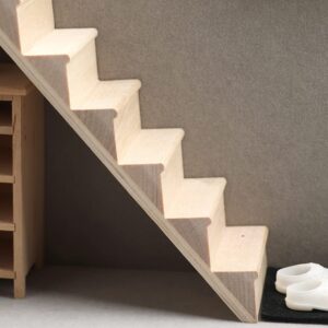 Toyvian Doll House Stairs Landscape Layout Props Miniature Staircase Mini House Stairs Model Home Décor Stairs Statues Wood Stairs Mini Stair Step Mini Houses Wooden Furniture Small Stairs