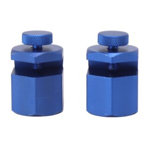 2PCS Stair Guages Knobs Aluminium Alloy Tall Stair Gauge Replacement Stair Stringer Layout Tool for Framing Square Carpentry (Blue)