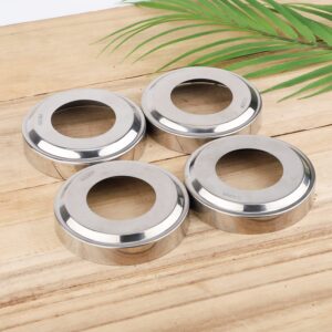 4pcs Pool Ladder Escutcheon, Stainless Steel Escutcheons Plates Pool Escutcheon Replacement Cover Fits for 1.9 Inch Inner Diameter Tubing Pool Handrail Cover Ladders for Inground Pools Accessories