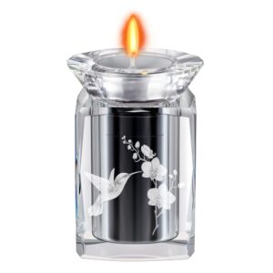 ifolaina small urn hummingbird mini urns crystal ashes cremation keepsake holder for ashes adult male human pet dog remember your love one lost