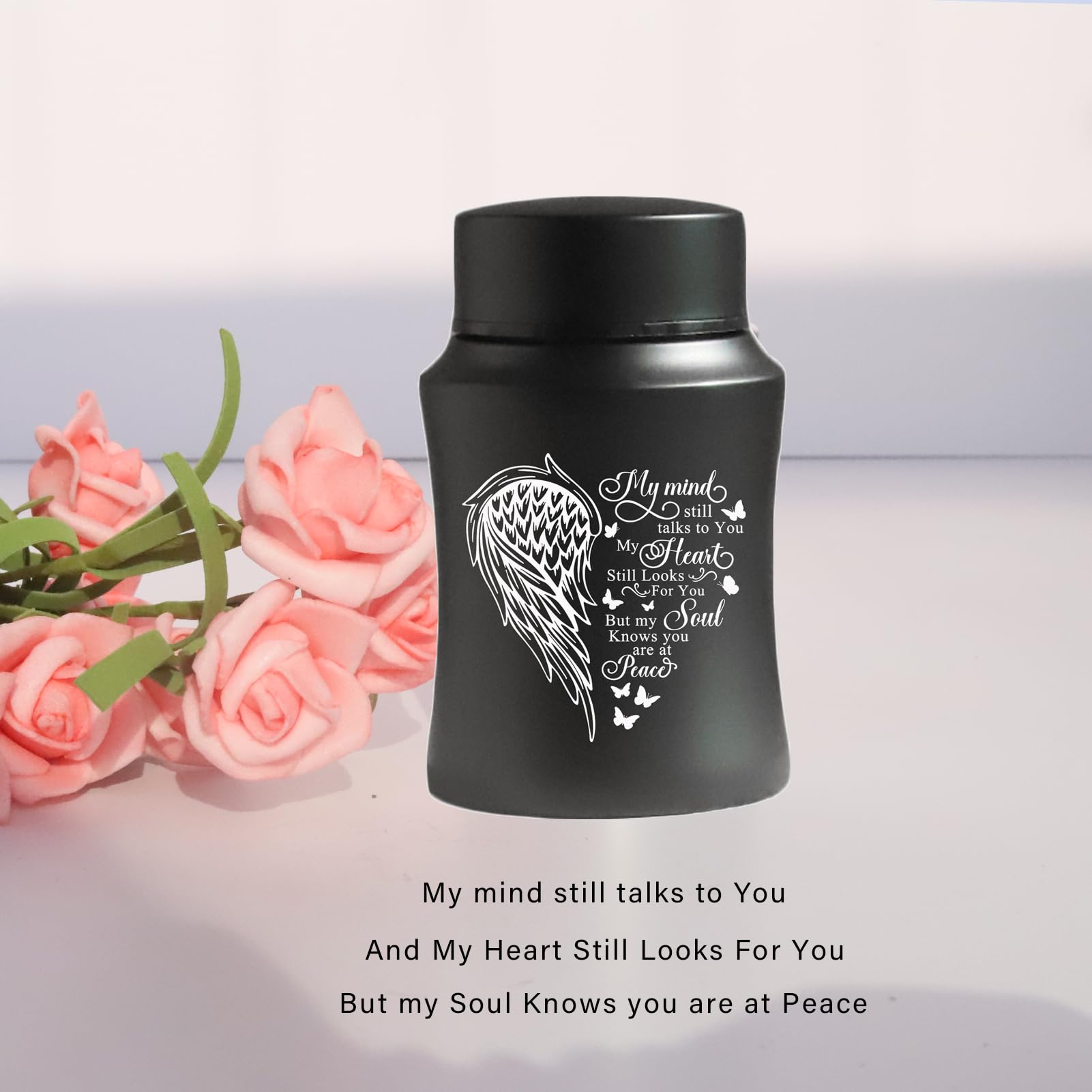 4.5 Inches Small Urn for Human Ashes Stainless Steel Mini Cremation Urn Small Keepsake Urn Human Ashes Container Memorial Ashes Container